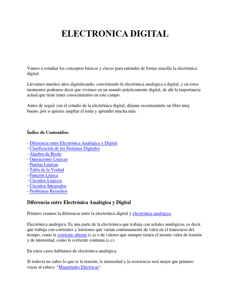 Electronica Digital | PDF | Electrónica | Puerta lógica