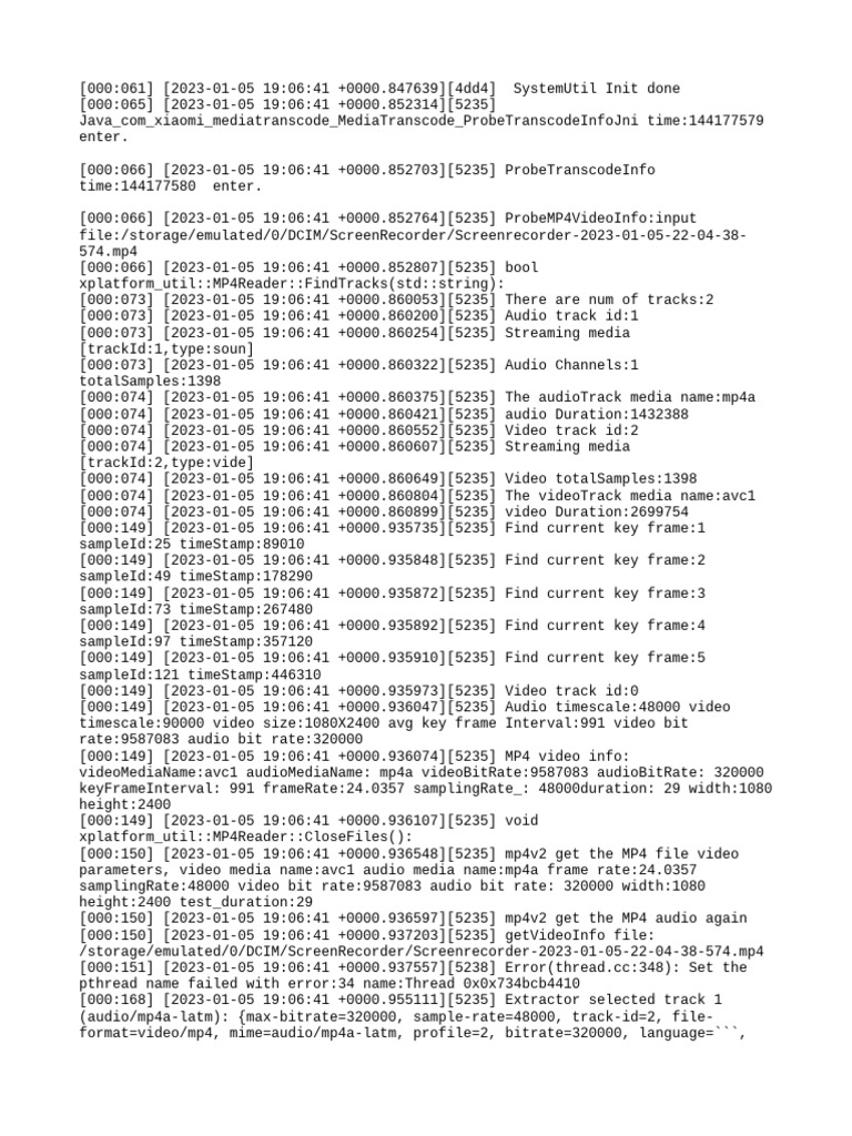 Trace | PDF | Codec | Data Compression