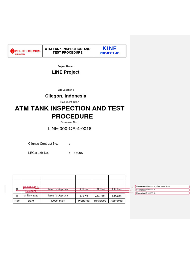 LINE-000-QA-4-0018 - ATM TANK INSPECTION AND TEST PROCEDURE - Rev.B ...