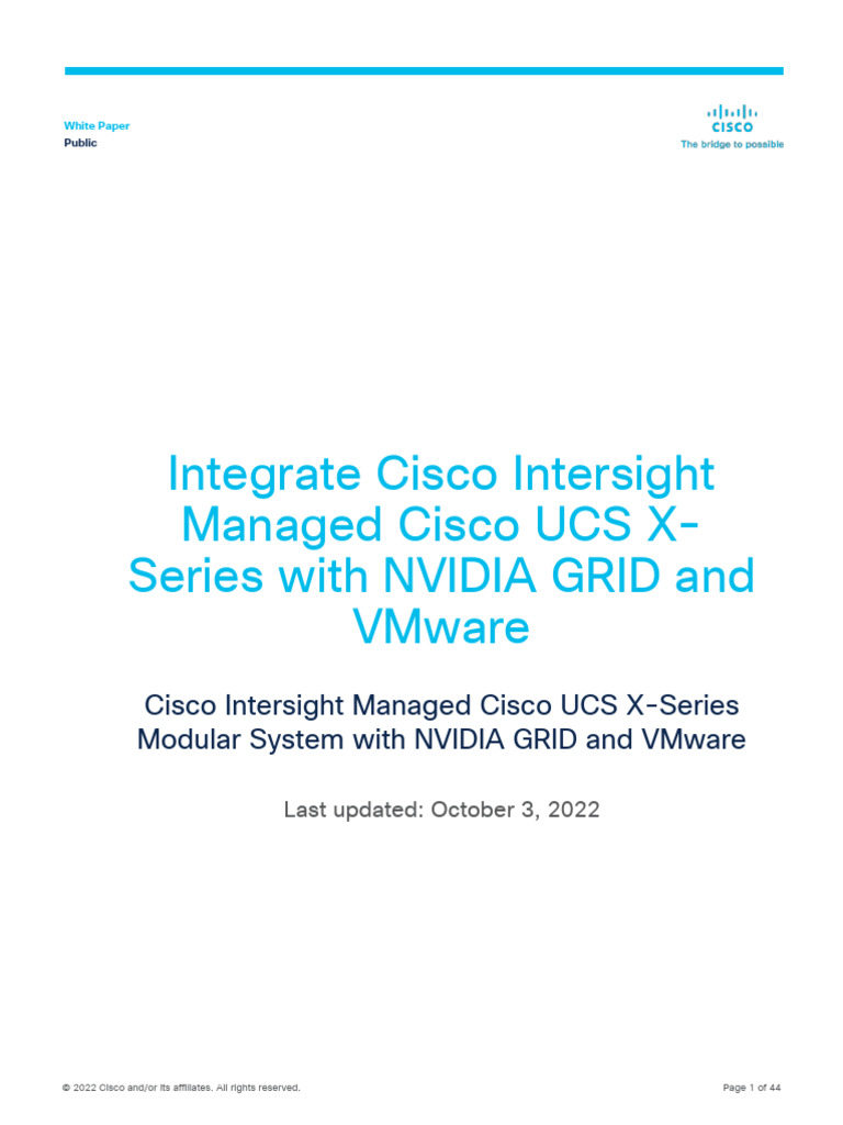 Integrate Cisco Intersight Managed Cisco UCS X - Series | PDF | Graphics Processing Unit ...
