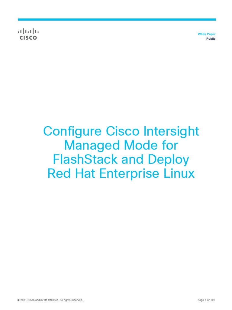 Configure Cisco Imm For Flashstack and Deploy Red Hat Enterprise Linux | PDF | Computer Network ...