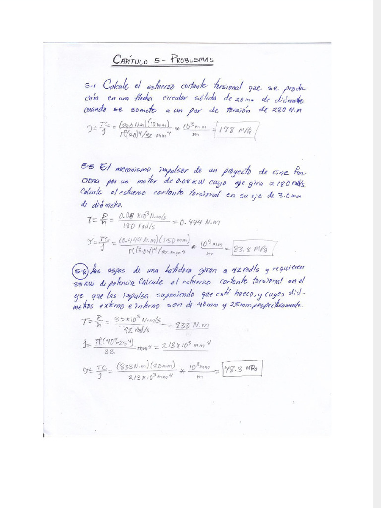 Robert Mott Solucionario Unidad 5 Mecanica de Materiales Mott | PDF