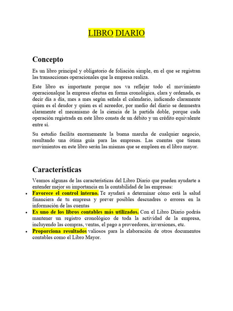 Libro Diario | PDF | Contabilidad | Dinero