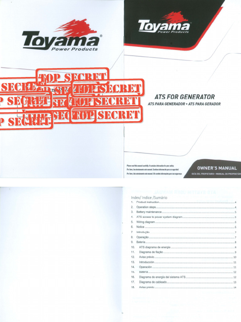 Manual ATS Toyama ATS T9D220V | PDF