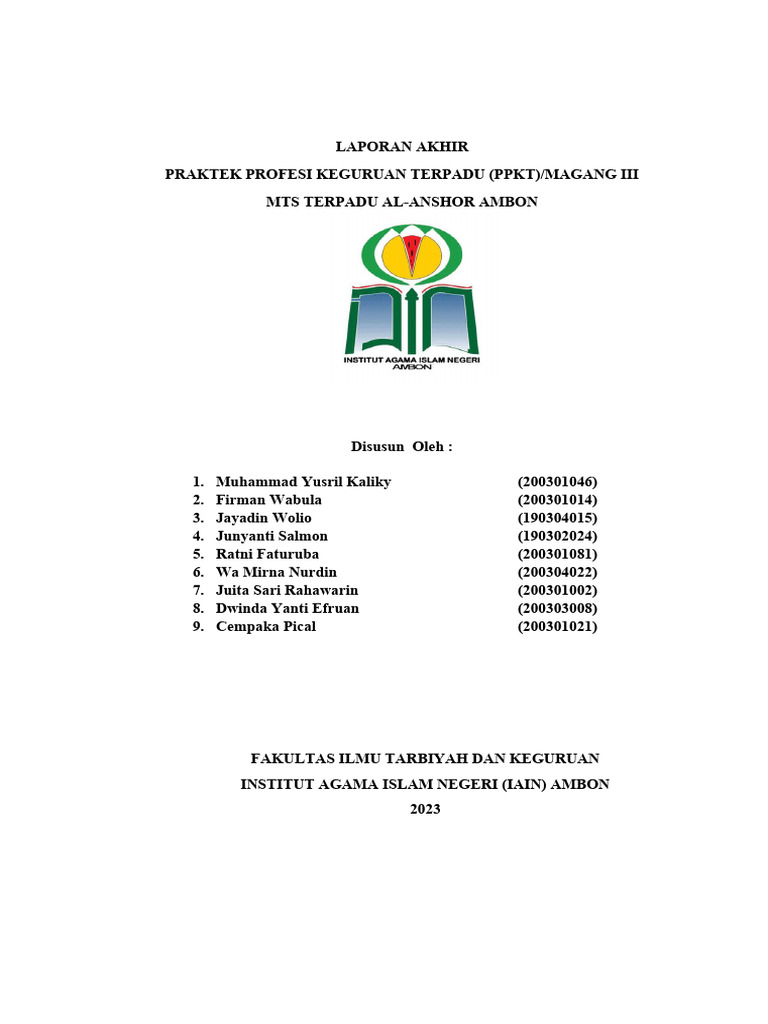 Laporan Akhir Kelompok Revisi | PDF