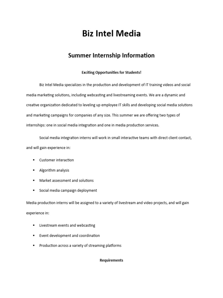 Howell Word 1B Internship | PDF | Internship | Job Hunting