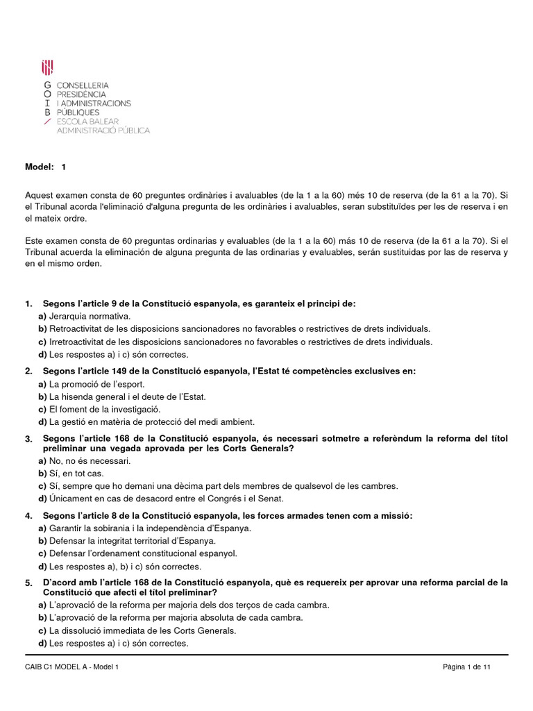 Caib C1 Model A-Ca | PDF