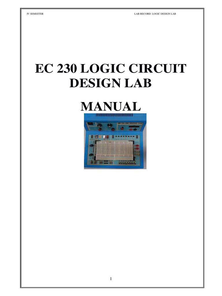 LCD LAB MANUAL (2015 Scheme) - Compressed | PDF | Logic Gate | Electronics