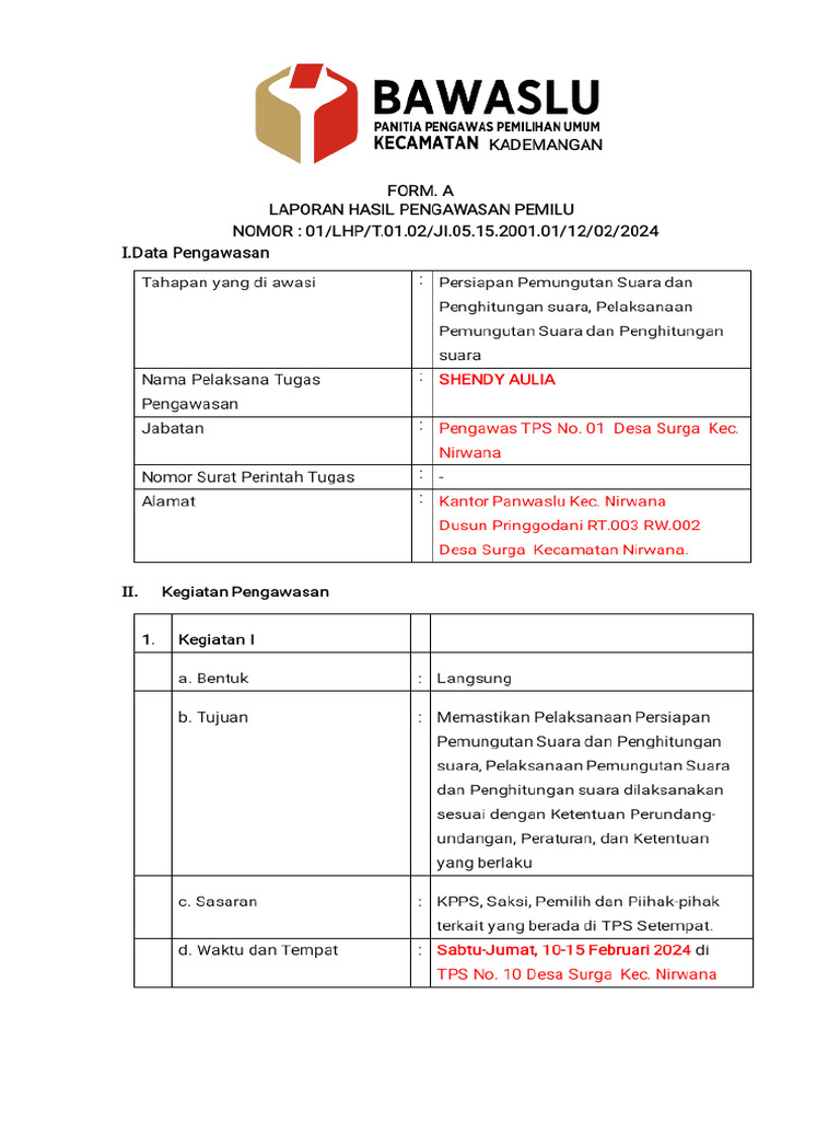 Form a Ptps Tahapan Persiapan | PDF