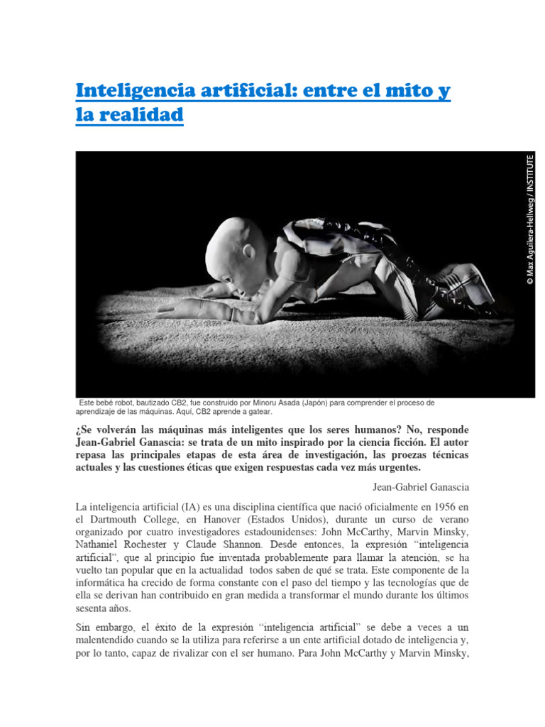 Inteligencia Artificial | PDF | Inteligencia artificial | Inteligencia (IA) y semántica