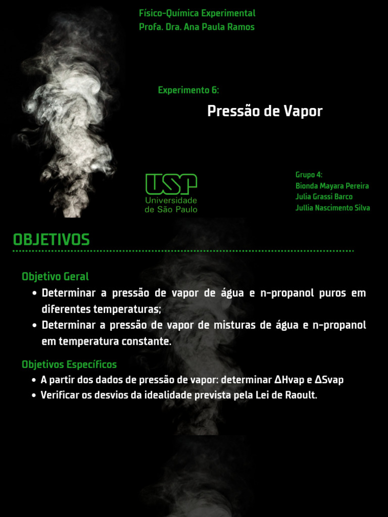 Pressão de Vapor | PDF | Vapor | Líquidos