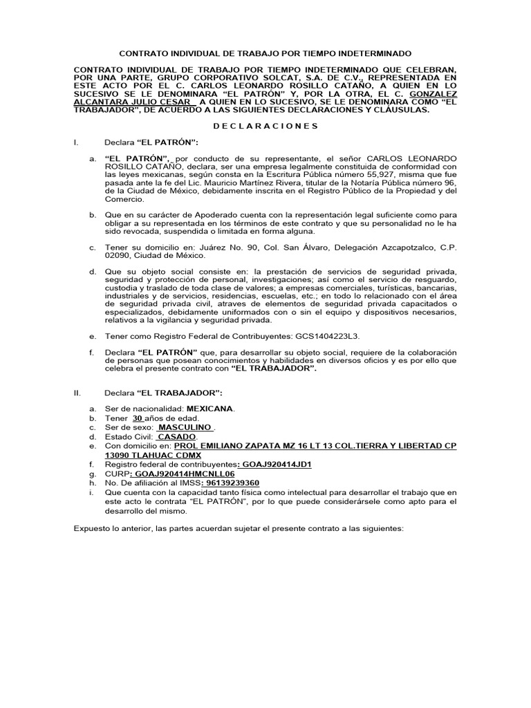 Contrato de Monitorista | PDF | Salario | Economias