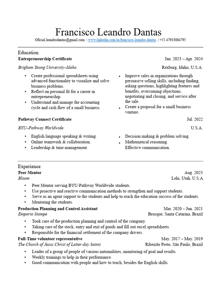 My Resume 2 | PDF | Business