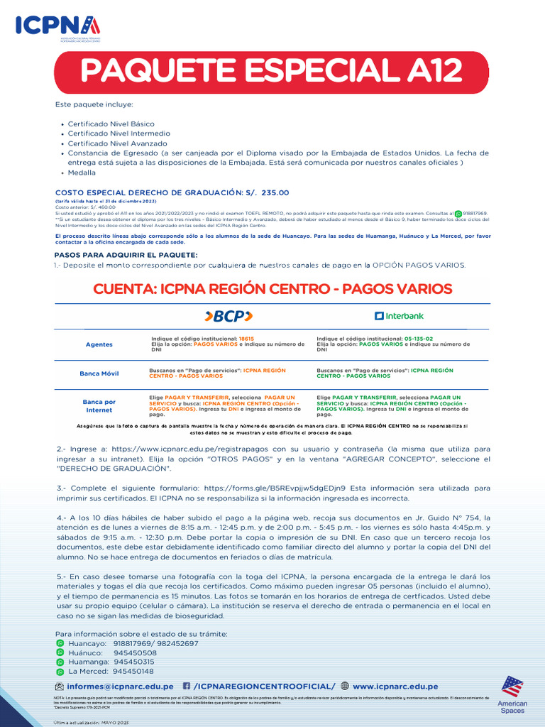 Paquete Especial A12 2023 | PDF