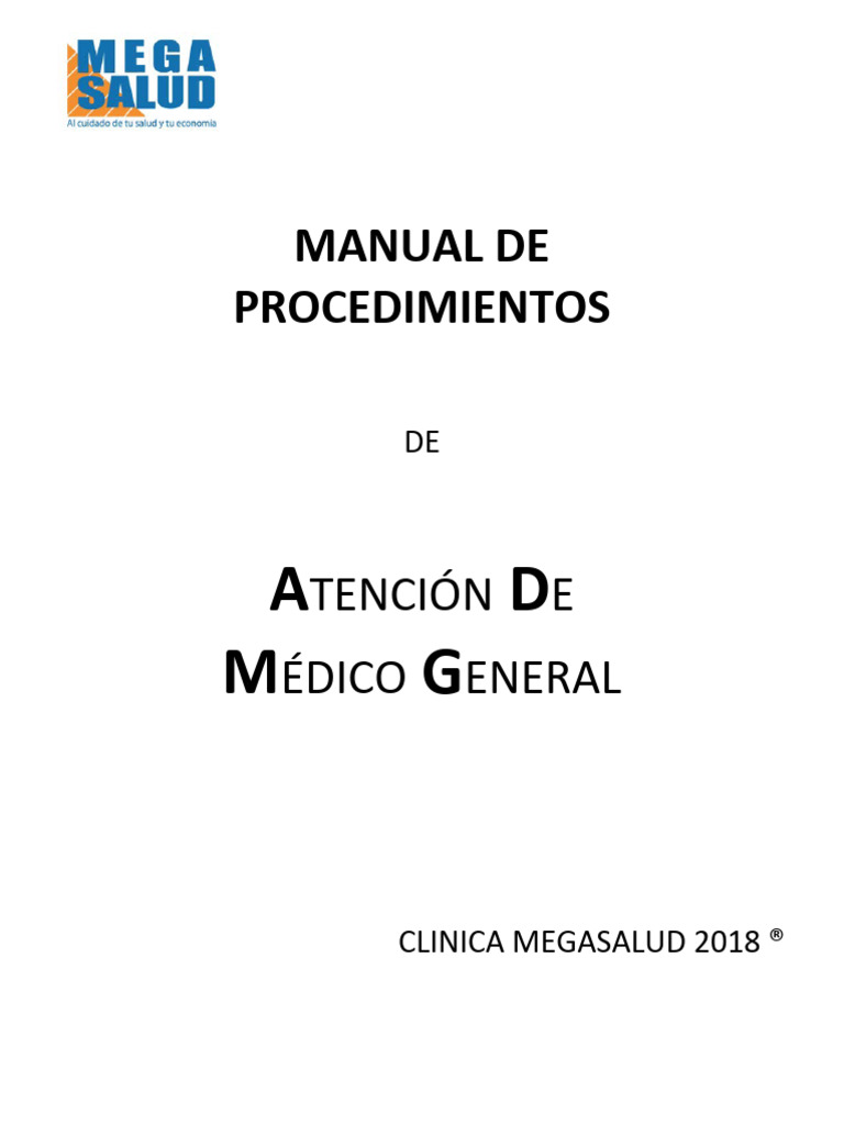 MANUAL PROCEDIMIENTOS MEDICOS 2018 Anexo 4 | PDF | Diagnostico medico ...