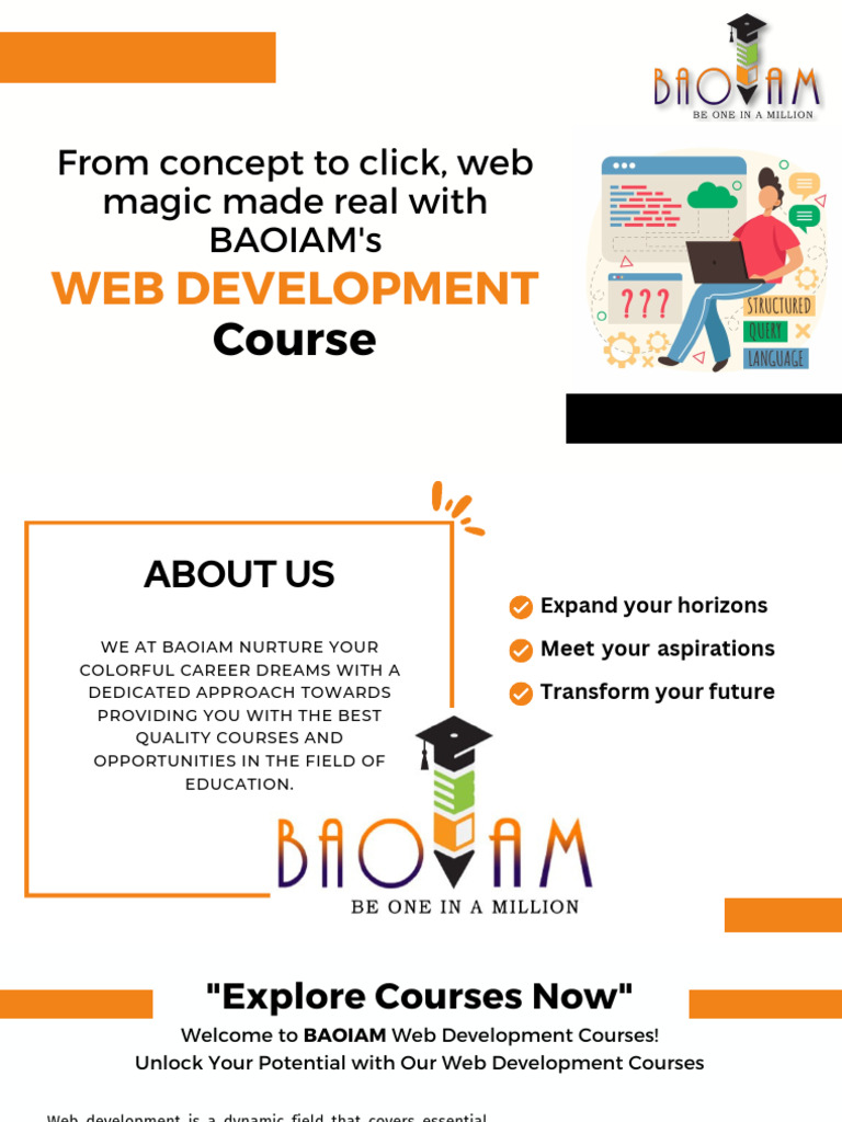 Web Development Brochure | PDF | World Wide Web | Internet & Web