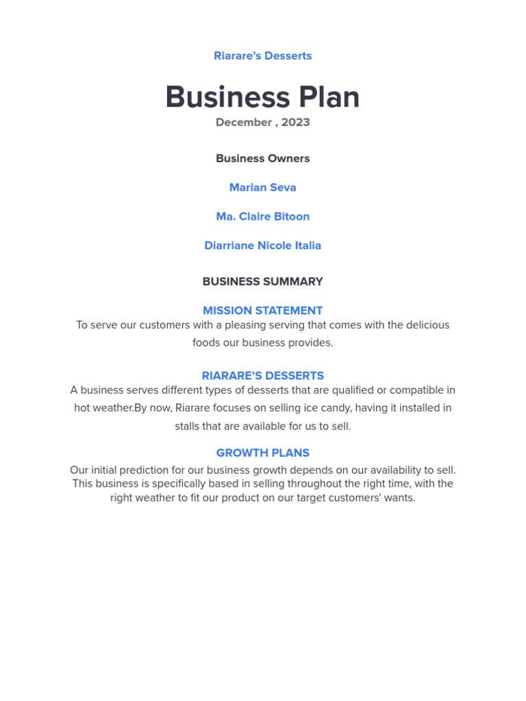 Business Proposal - Plan | PDF | Target Audience | Investing