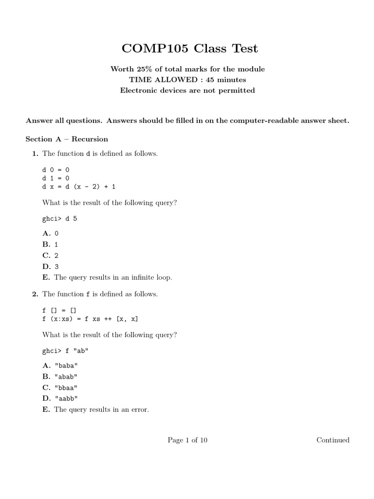 Previous Year 1 Pdf Mathematical Logic Theoretical Computer Science