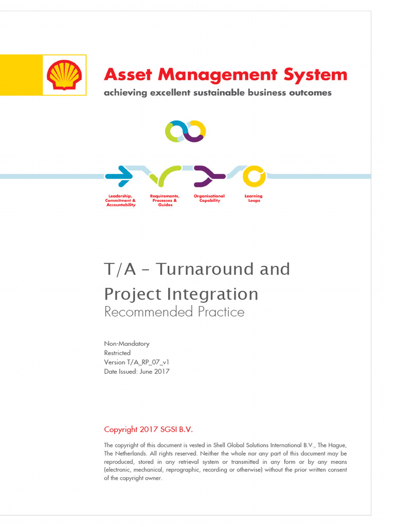 TA - RP07 Turnaround and Project Integration | PDF | Asset Management | Reliability Engineering