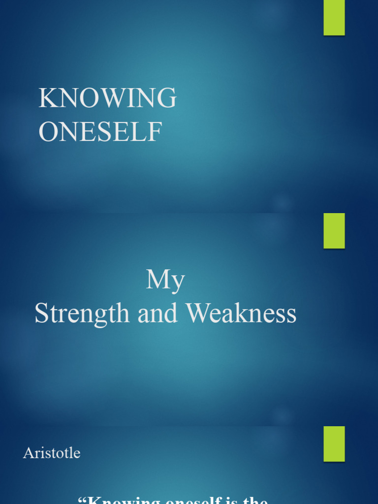 Perdev 1 Knowing Oneself | PDF