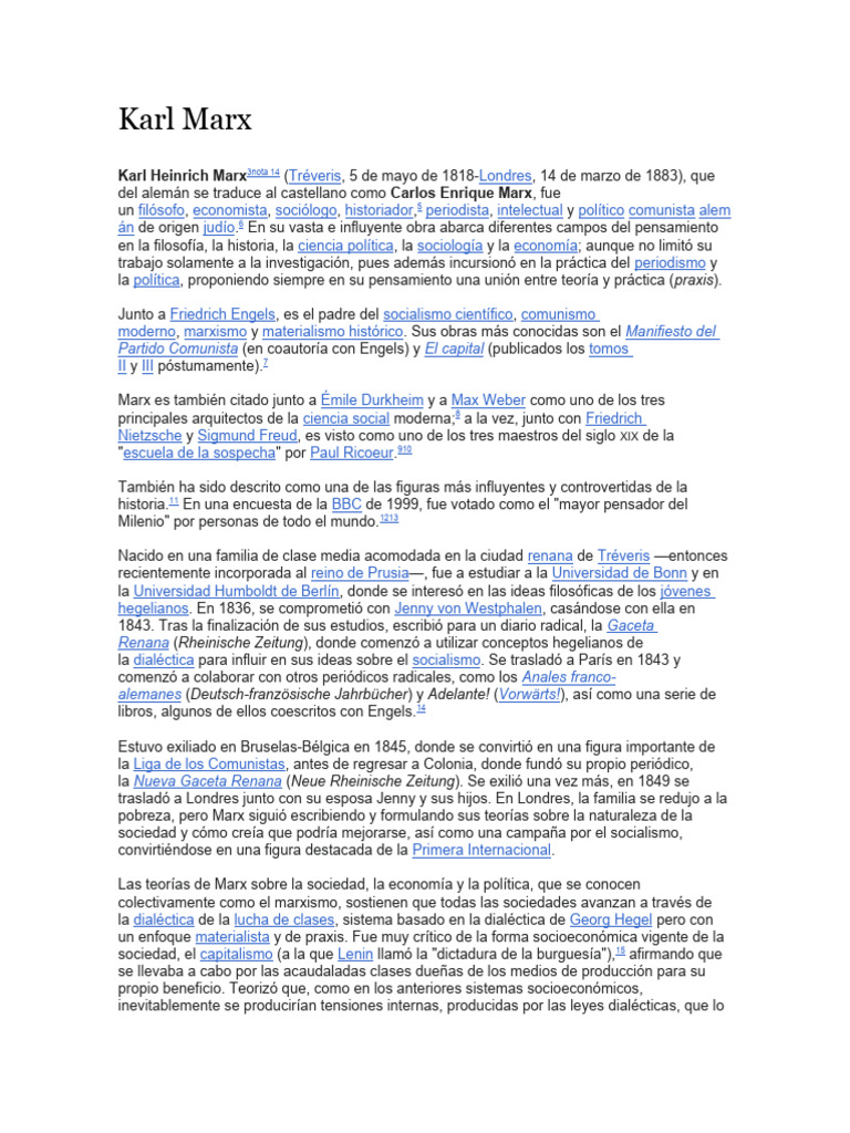Karl Max | PDF | Karl Marx | Friedrich Engels