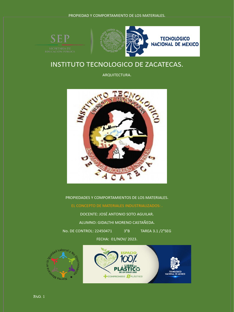 Instituto Tecnologico de Zacatecas 2.8 | PDF | Nylon | Fibra sintética