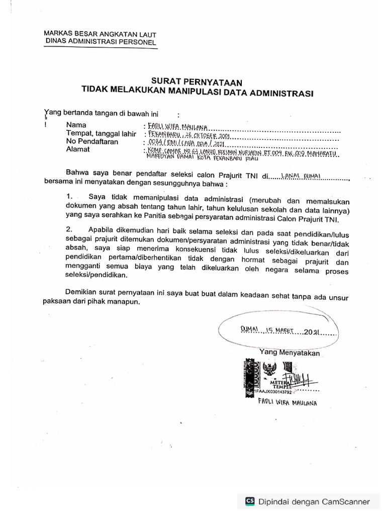 Contoh Adm Casis Rangkap 10 | PDF