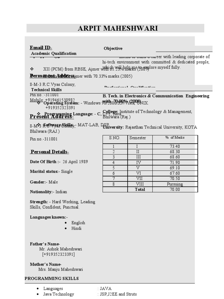 Arpit Maheshwari CV | PDF