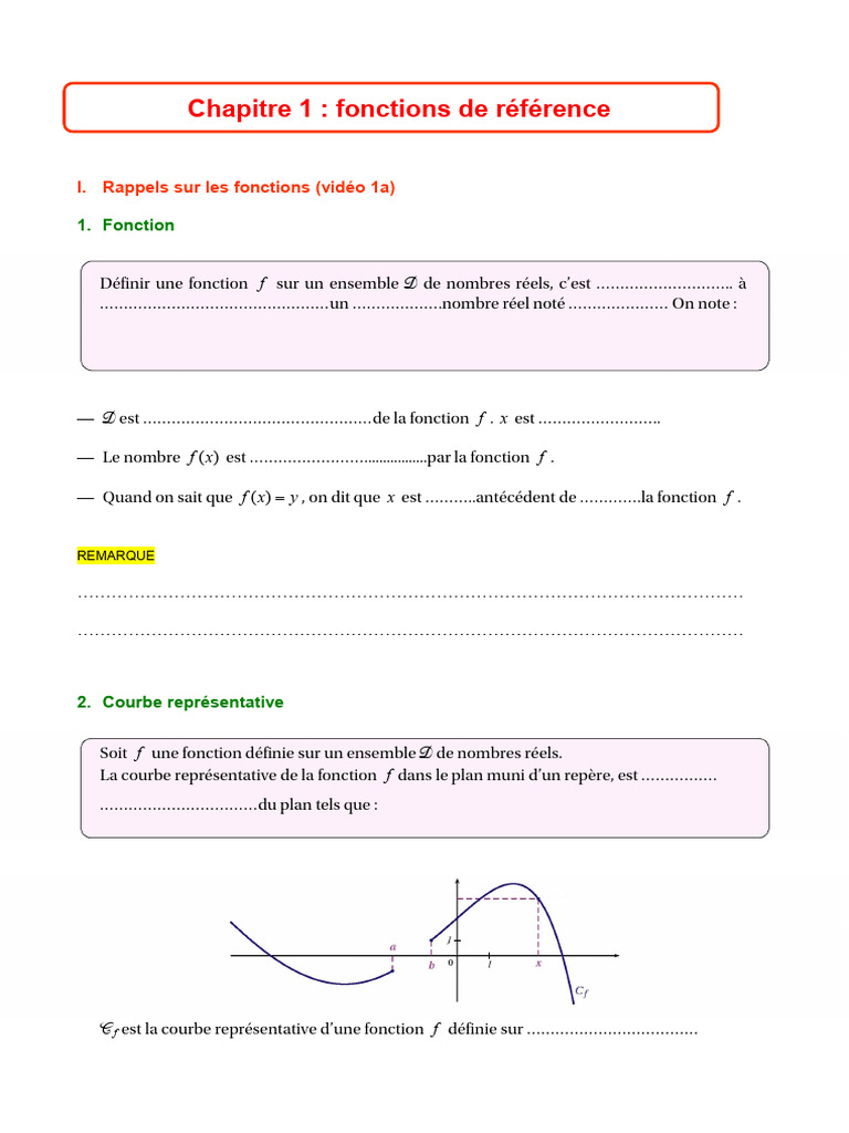 Fonctions de référence et variations | PDF | Fonction monotone ...