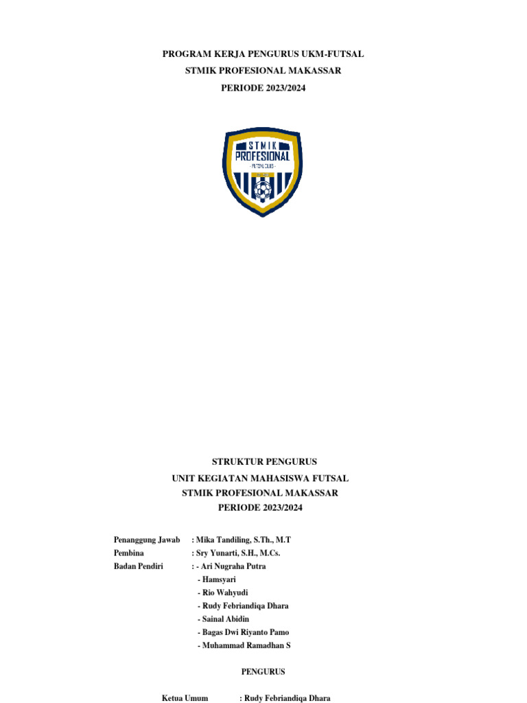 Program Kerja 2023-2024 | PDF