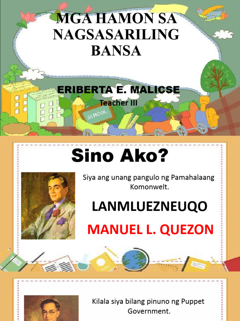 Mga Hamon Sa Nagsasariling Bansa (Mam Beth Cot1) | PDF