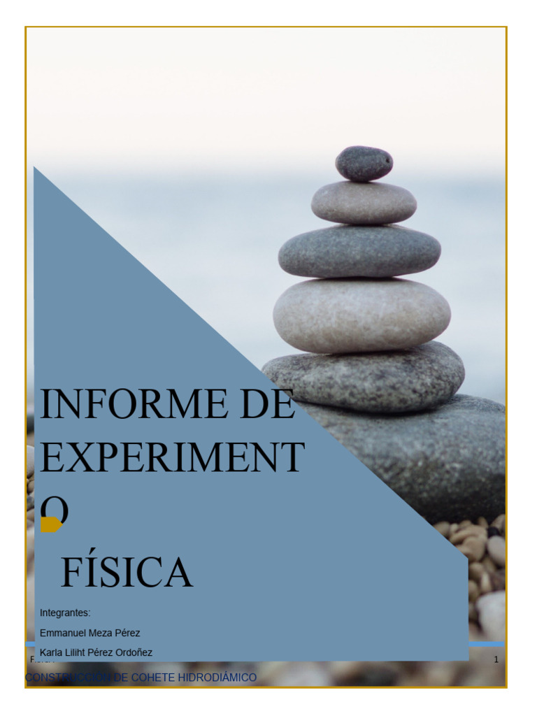 Reporte de Experimento (Física) | PDF | Ciencias fisicas | Física Aplicada e Interdisciplinaria