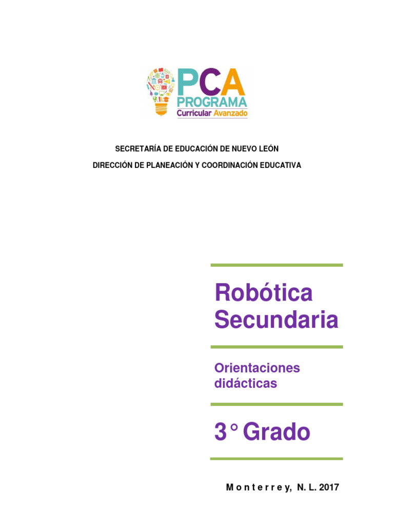 3 Secundaria Robótica | PDF | Microcontrolador | Robótica