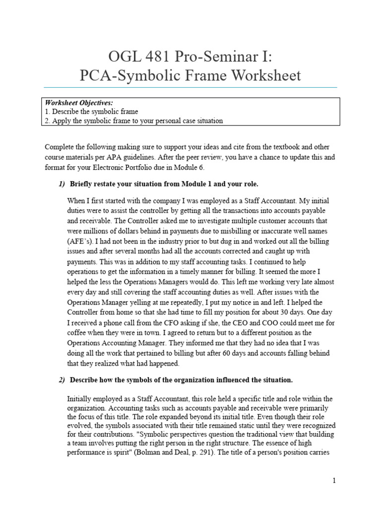Symbolic Frame in Organizational Roles | PDF | Symbols | Business