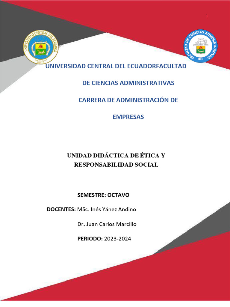 AE8- UNIDAD DIDÁCTICA- ÉTICA Y RESPONSABILIDAD SOCIAL 2023 final | PDF | Responsabilidad social ...