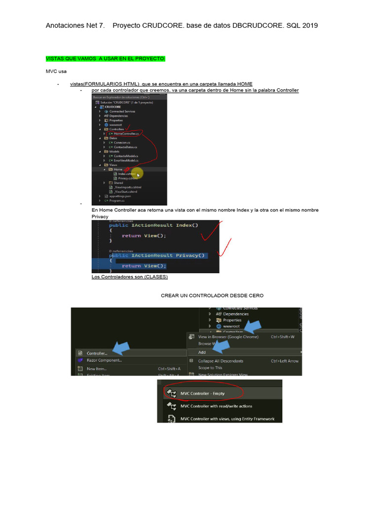01 - Anotaciones Net 7 Crear Crud ASP - Net Core MVC - Ya - Parte12 | PDF | Bootstrap (marco ...