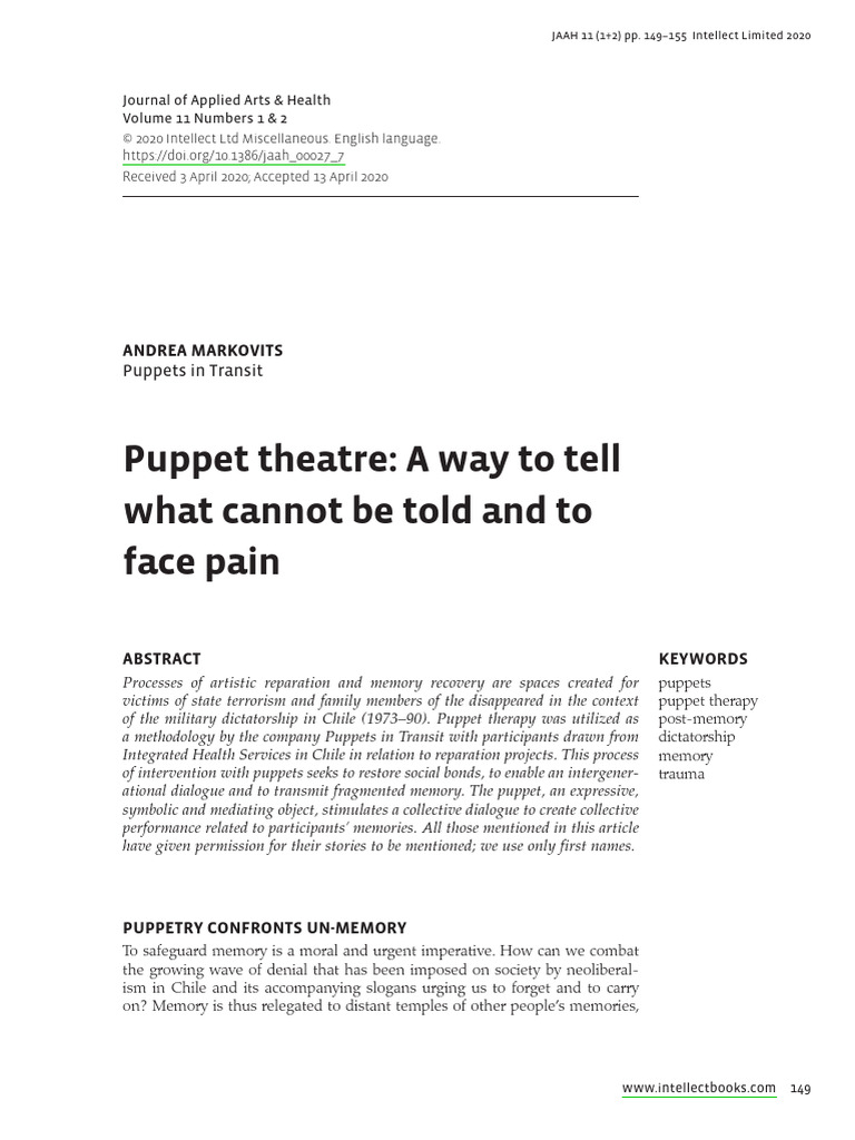 Puppet and Memory | PDF | Psychological Trauma | Psychotherapy