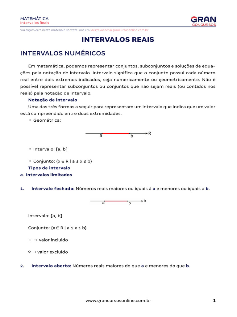 Resumo 3347640 Andre Luis de Arruda 336562515 Matematica 2024 Aula 02 Intervalos Reais ...