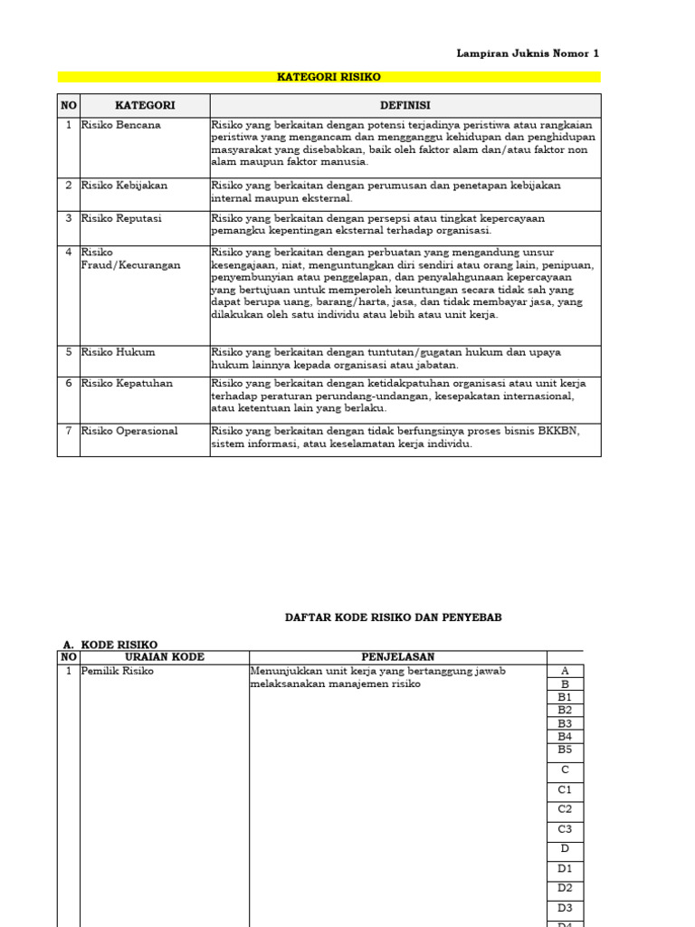 Manajemen Resiko Ditpenduk | PDF