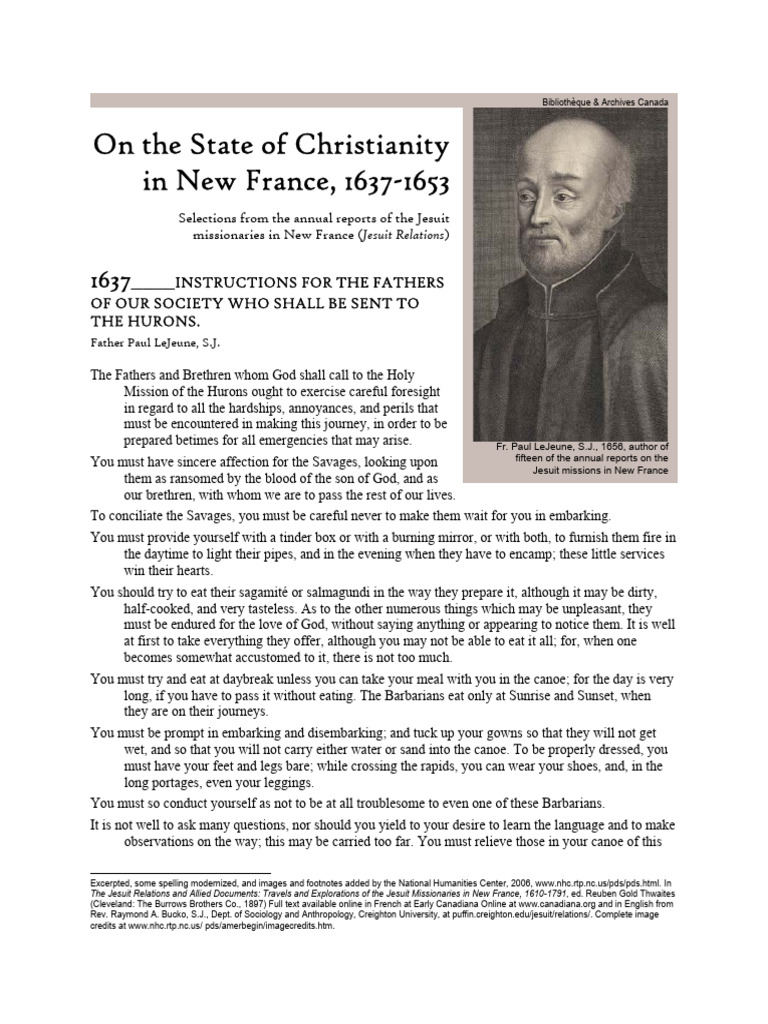 Jesuit Missions in New France Insights | PDF | Baptism