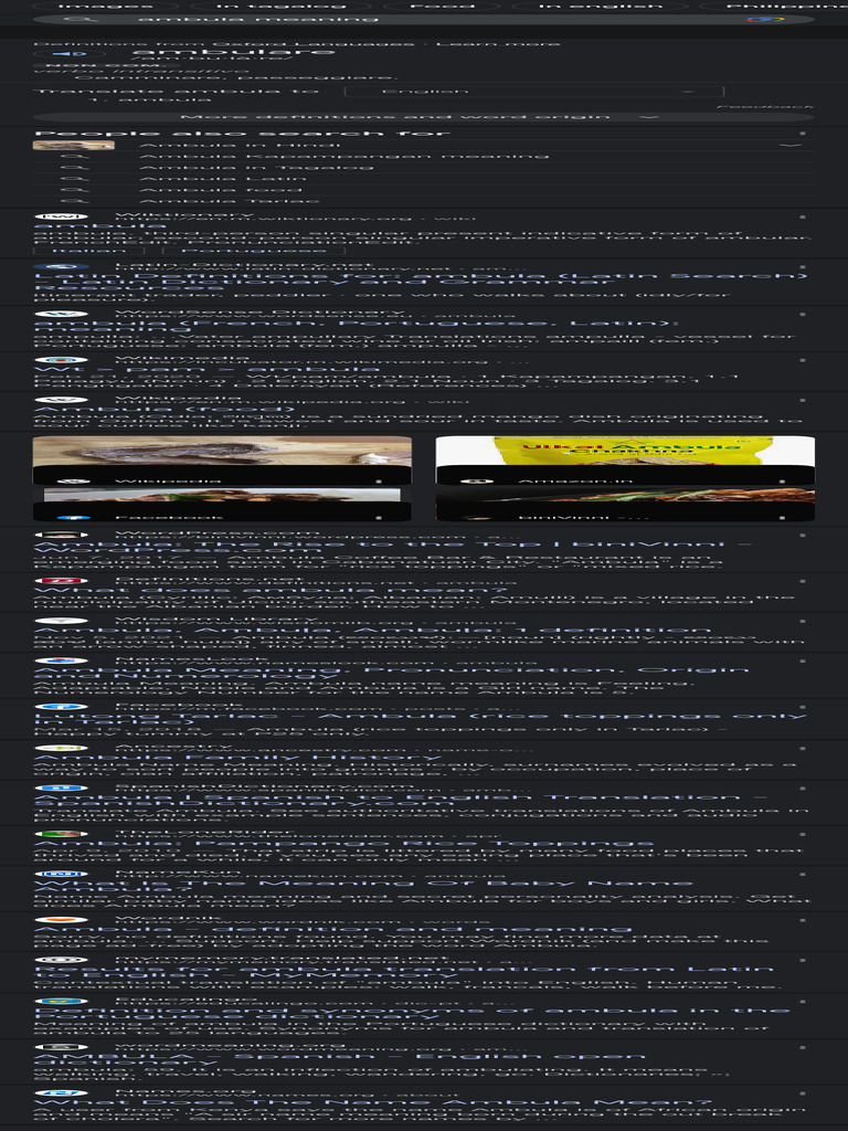 Meaning and Definitions of Ambula | PDF | English Language | Linguistic ...