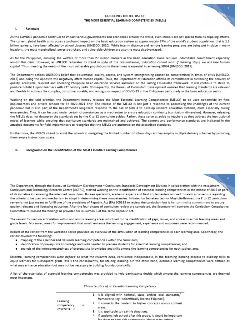 Guidelines On The Use of The Most Essent | Download Free PDF ...