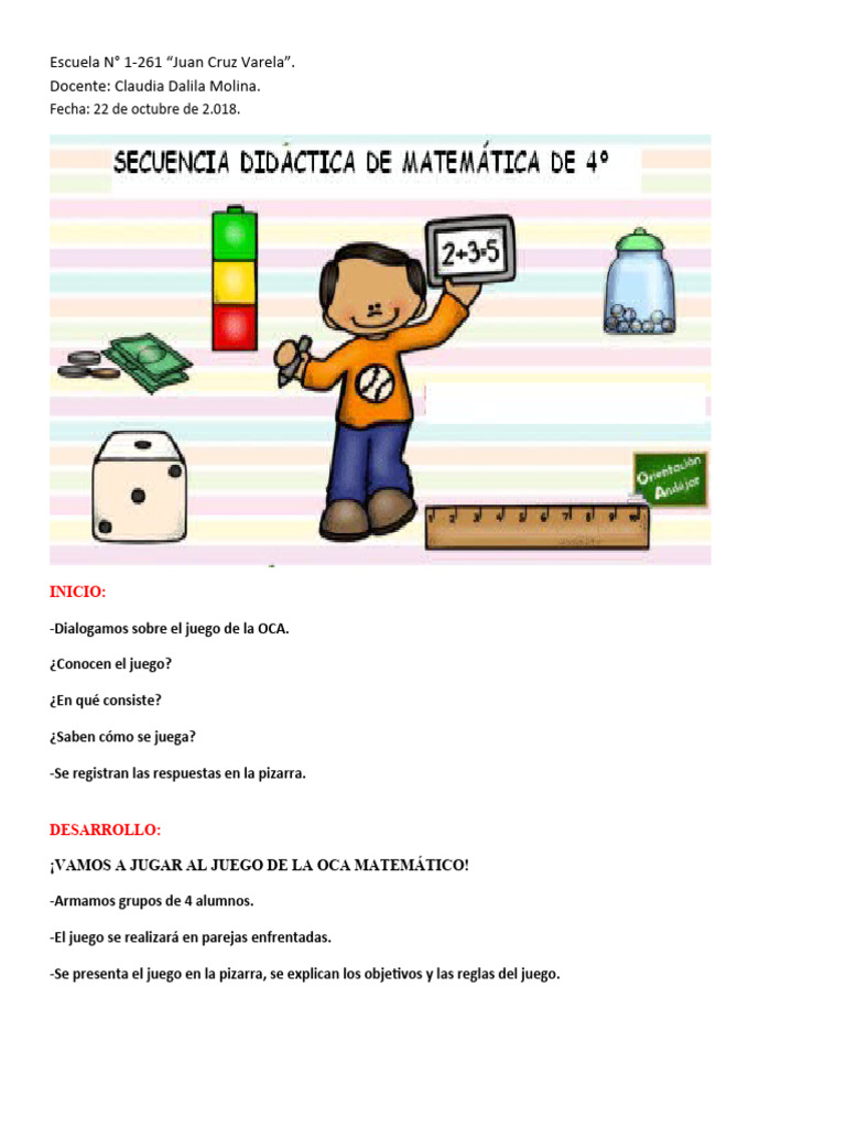 Secuencia de Matematica 4° Grado-1 | PDF | Matemáticas