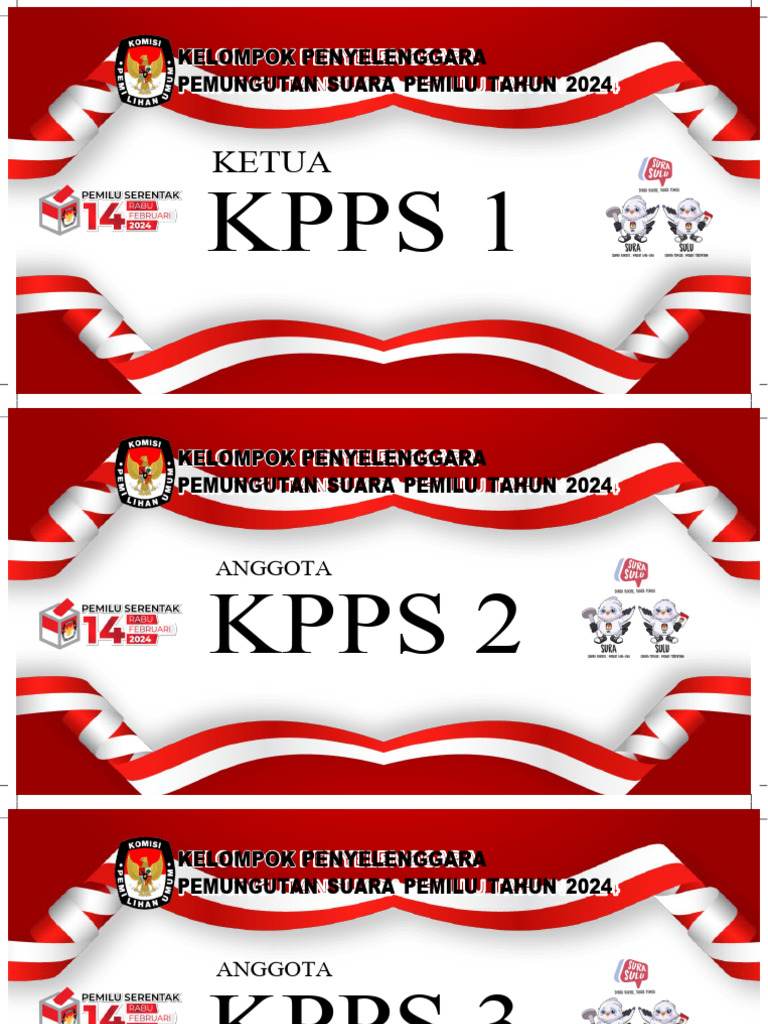 Template Nama Anggota KPPS Pemilu 2024 | PDF