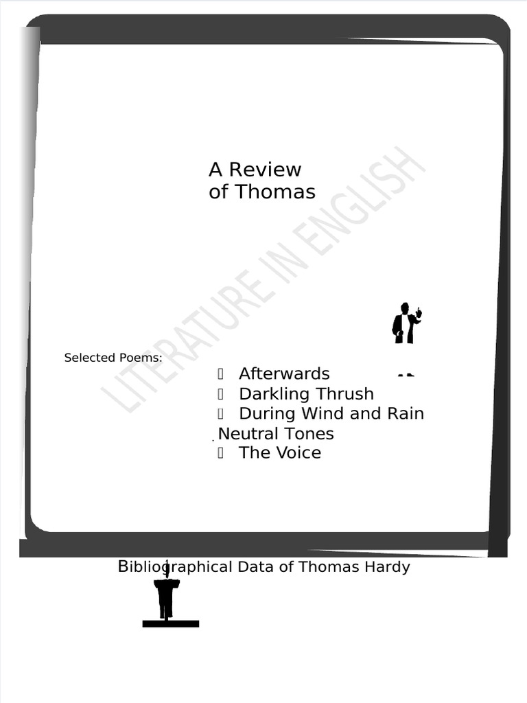 Cape Literatures in English Ia | PDF | Thomas Hardy | Writing