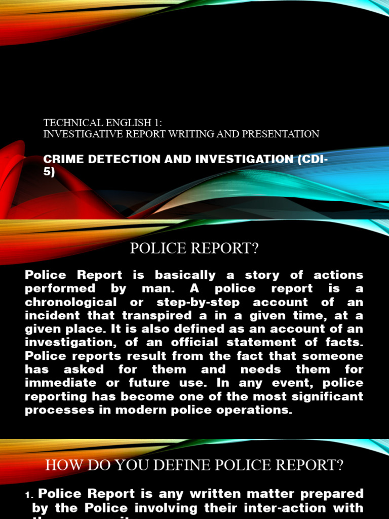 Police Report | PDF
