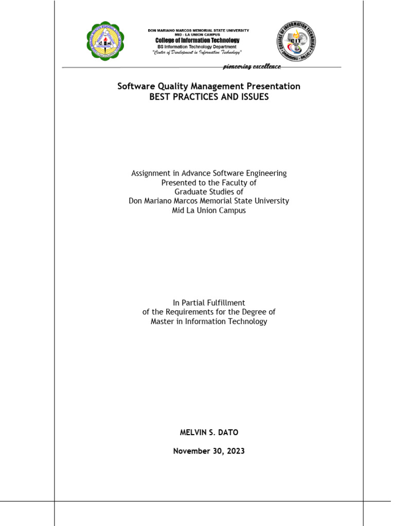 Quality Assurance Ispsc | PDF | Quality Management System | Quality ...