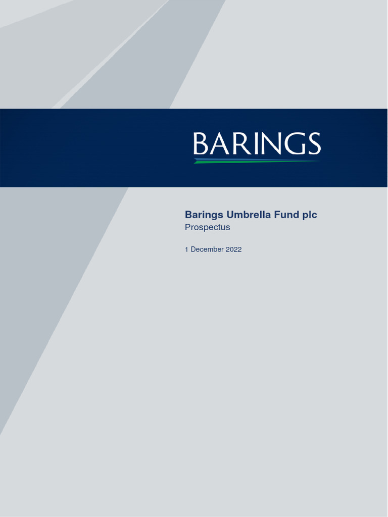 Barings Prospectus | PDF | Investment Fund | Securities (Finance)