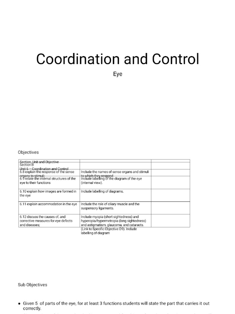 CSEC HSB - Eye | PDF