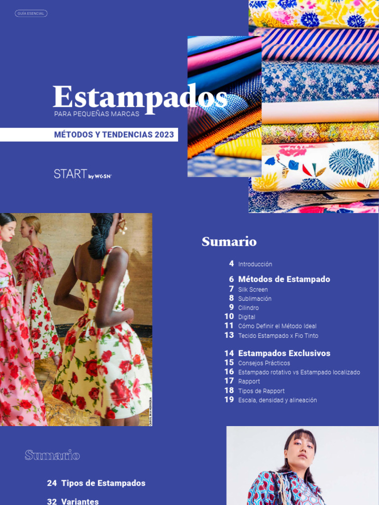 Tipos y Métodos de Estampados Textiles | PDF | Impresión
